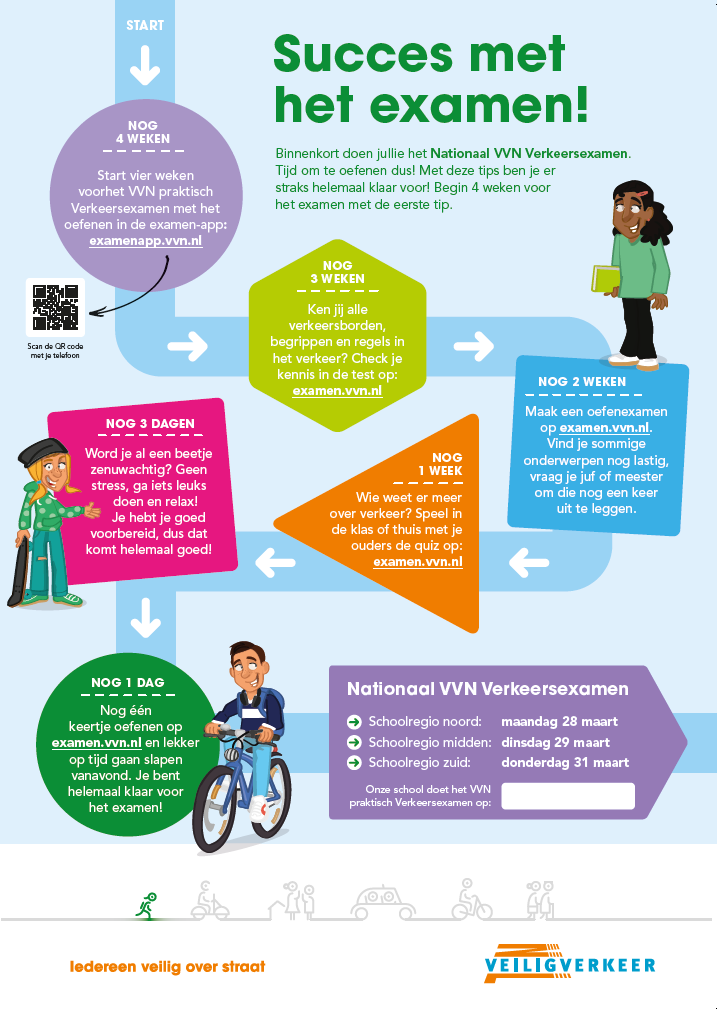 Poster - Aftellen naar het examen | VVN Verkeersexamen